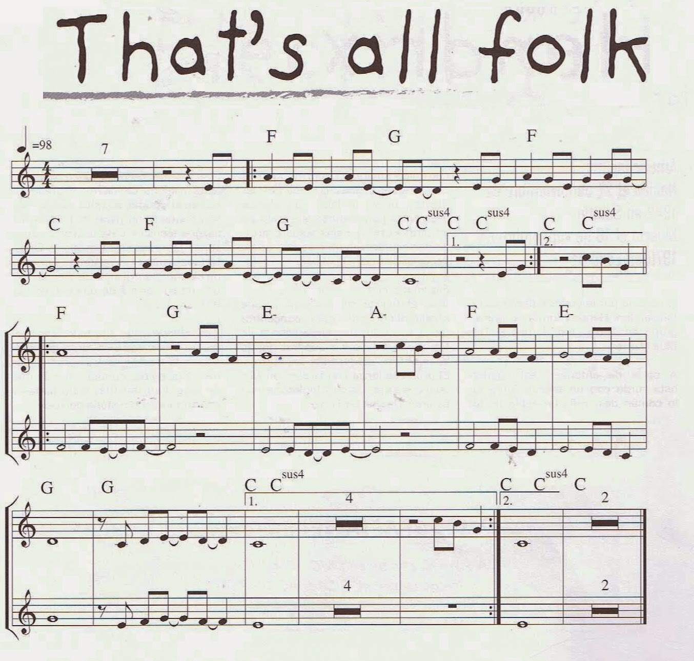 That's all folk. Bob Dylan