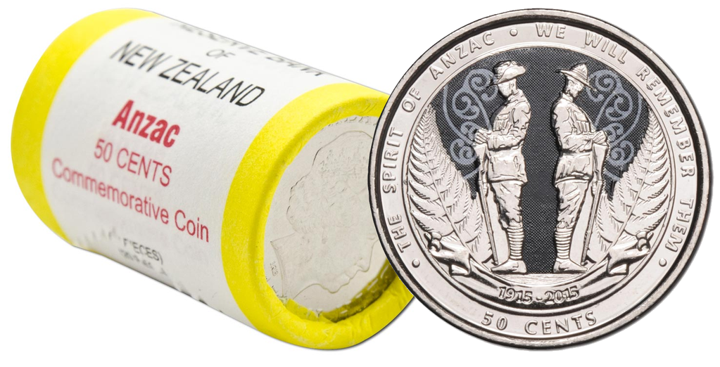 New Zealand Numismatics: Anzac Circulating Commemorative 50c Coin New ...