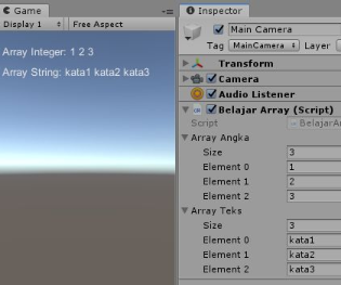 Membuat Array, Class, Looping Function di Unity