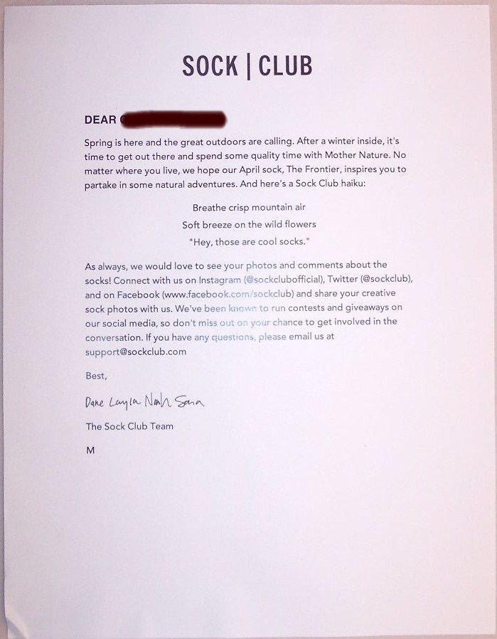 Lone Star Shopper: Sock Club Review, April 2016 + FREE Pair of Socks!