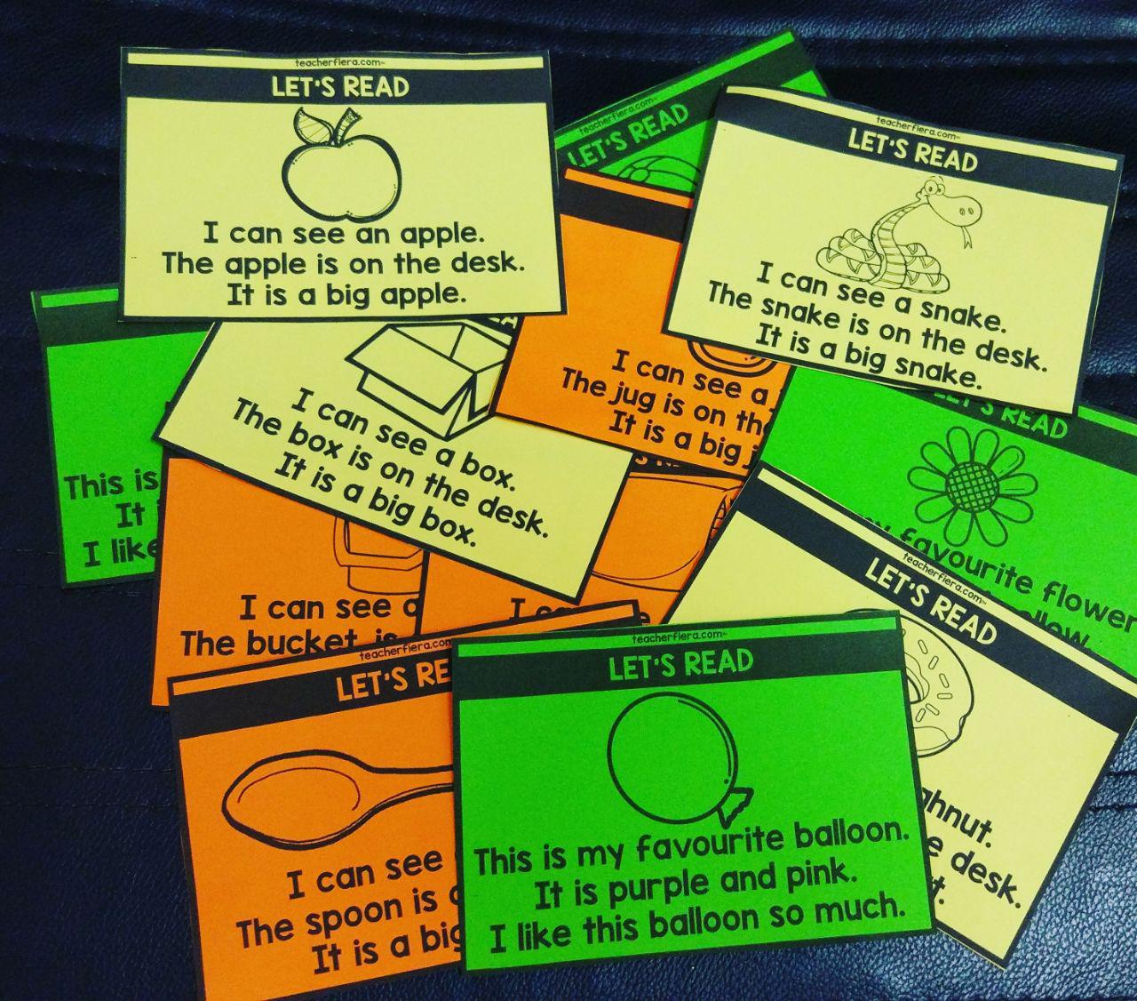 teacherfiera.com: READING CARDS. LET'S READ