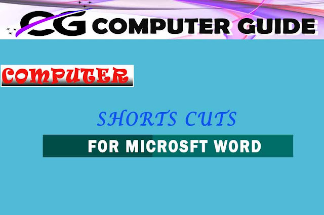 Lists of Microsoft words shortcuts, shortcut keys for word, word ...