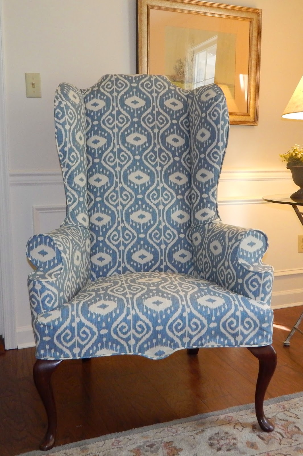 Pam Morris Sews: Ikat Wing Chair