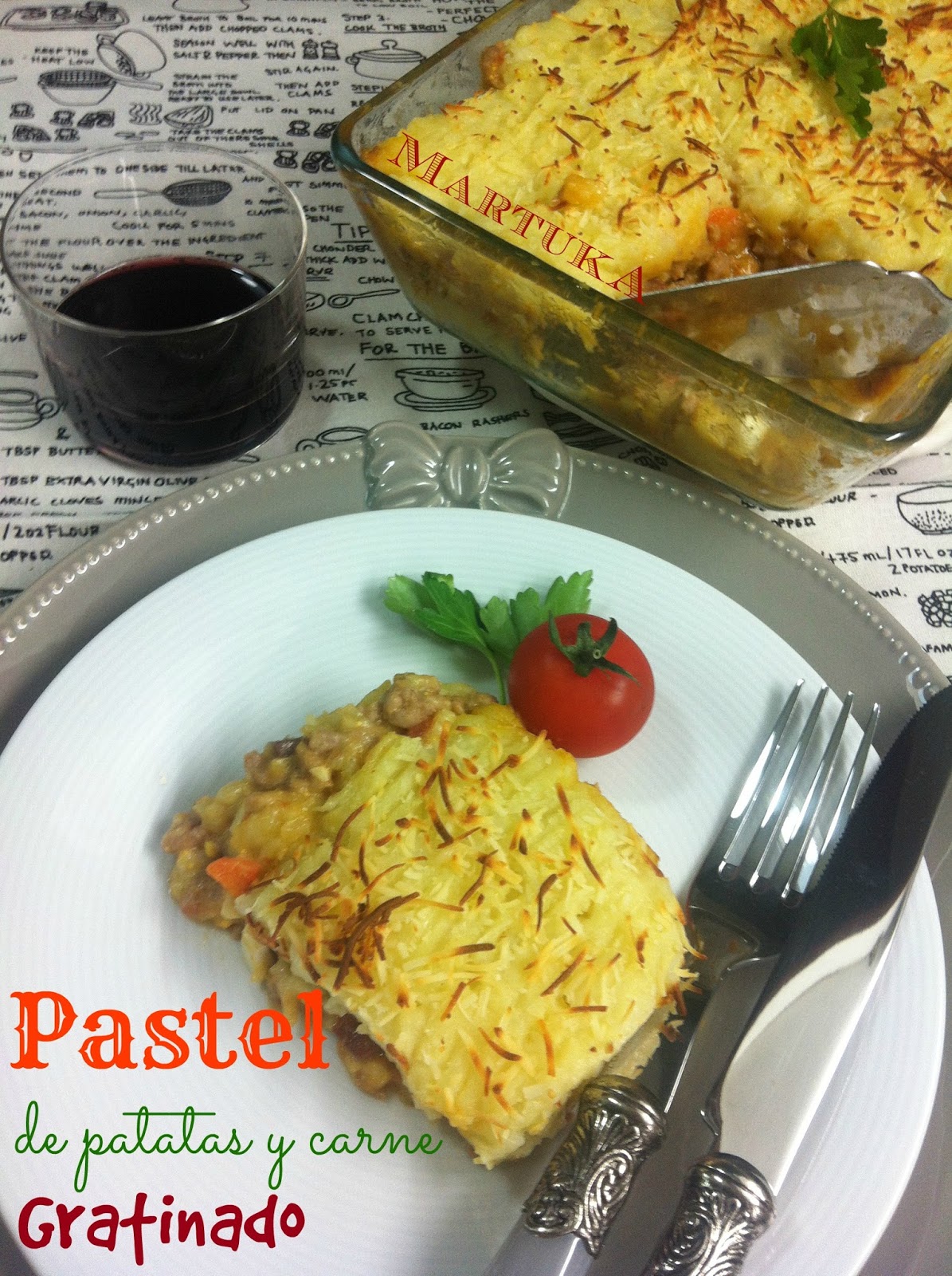 Las Recetas De Martuka Pastel De Patatas Y Carne Gratinado Pastel De