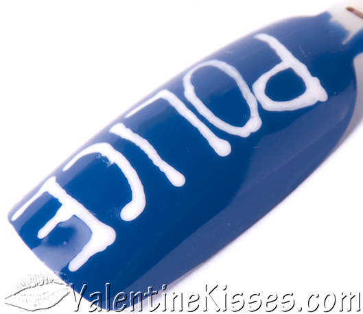 Valentine Kisses: Police inspired nail art (7 designs)