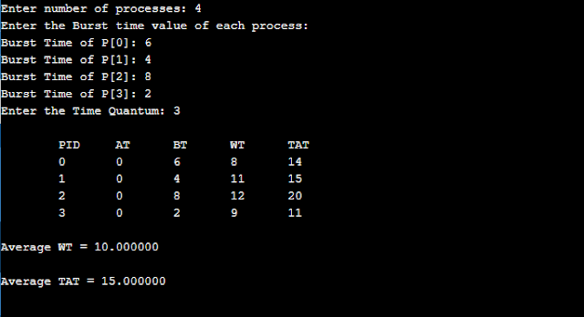 C Program to Simulate Round Robin CPU Scheduling Algorithm (With ...