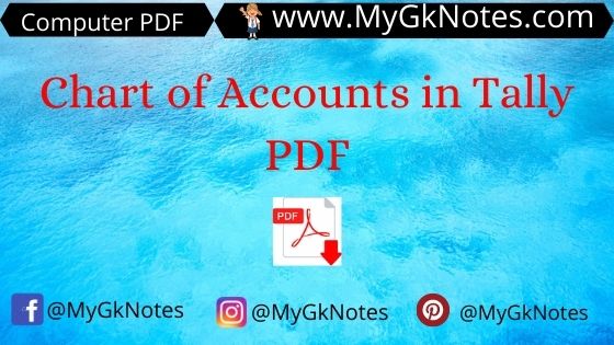 Chart Of Accounts In Tally PDF Chart Of Accounts In Tally PDF