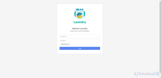 Sistem Informasi Laundry Berbasis Web (Laravel) – StokCoding.com