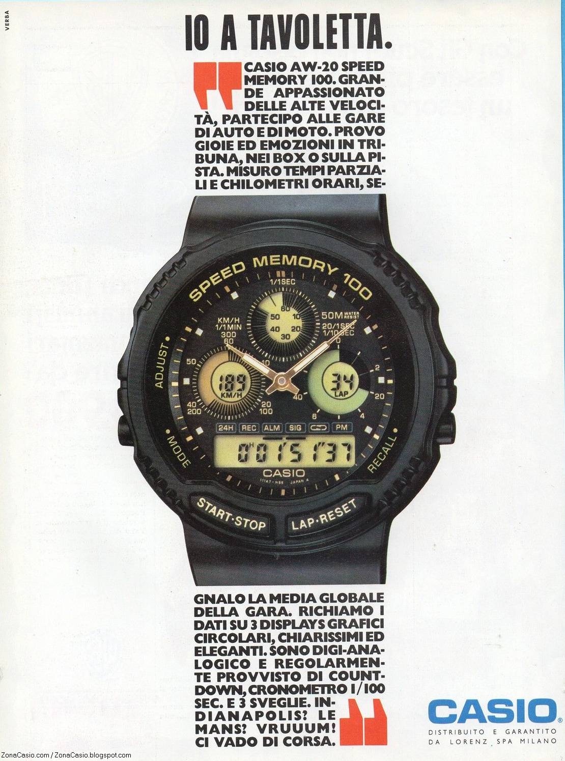 Zona Casio: Velocidad en las venas