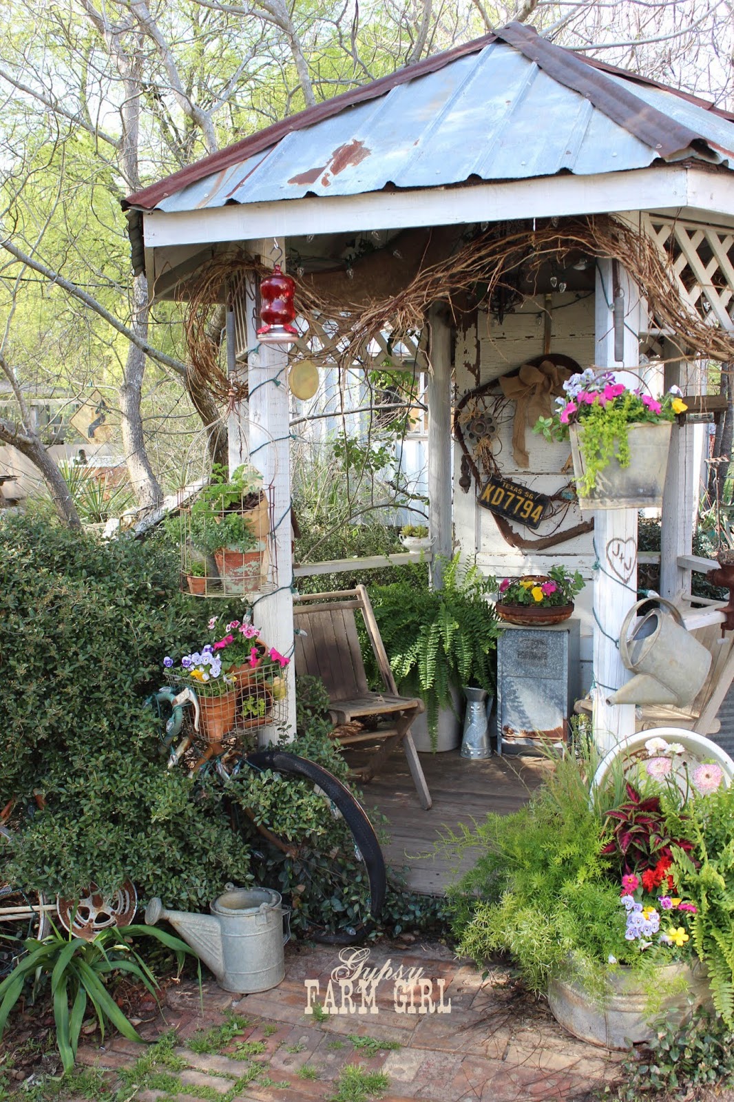 GypsyFarmGirl: Our Rustic Gazebo