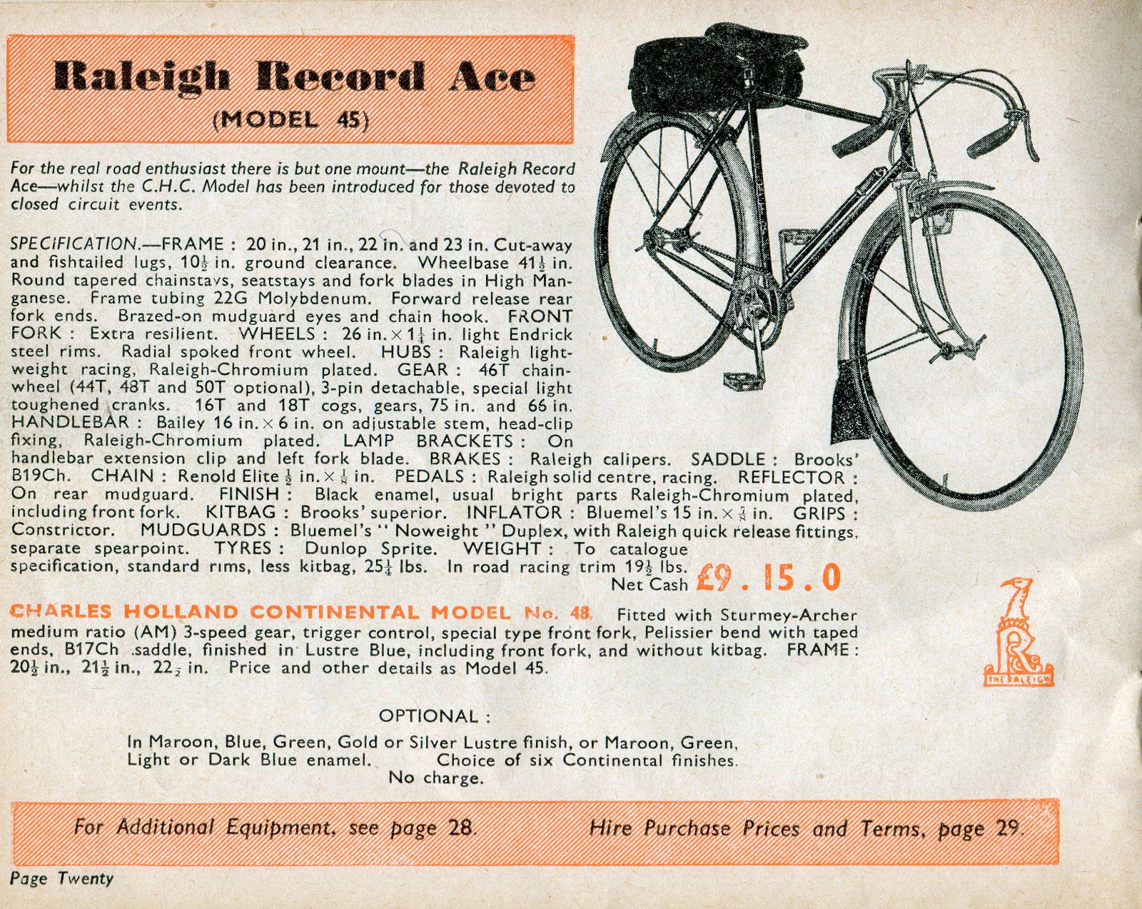 ON THE DROPS: Raleigh Record Ace (RRA) 1934-1942