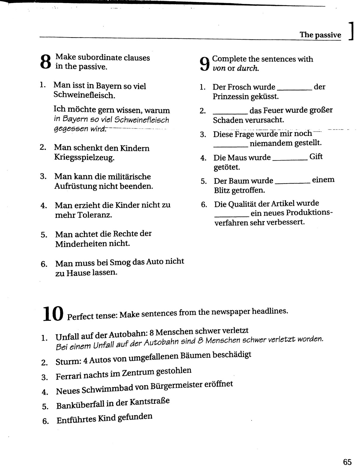 The Passive In German Language with Exercises | Learn Deutsch (German ...