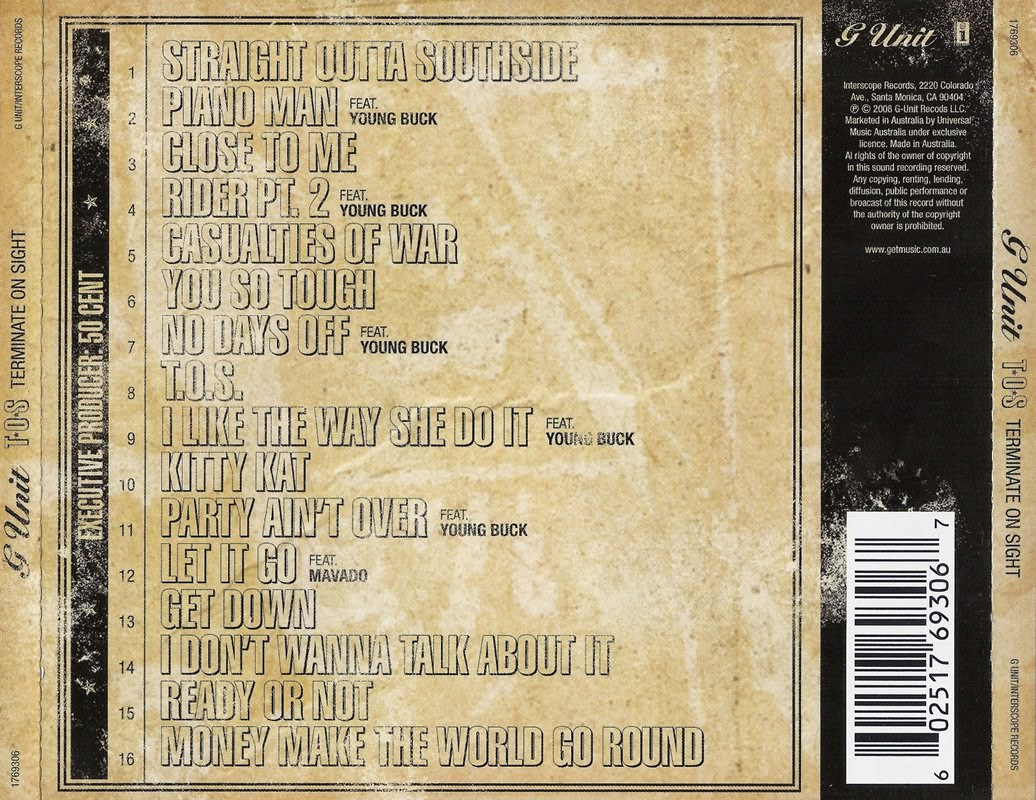 G-Unit - T.O.S. (Terminate On Sight) (320kbps) Mega. - RefushecBlog