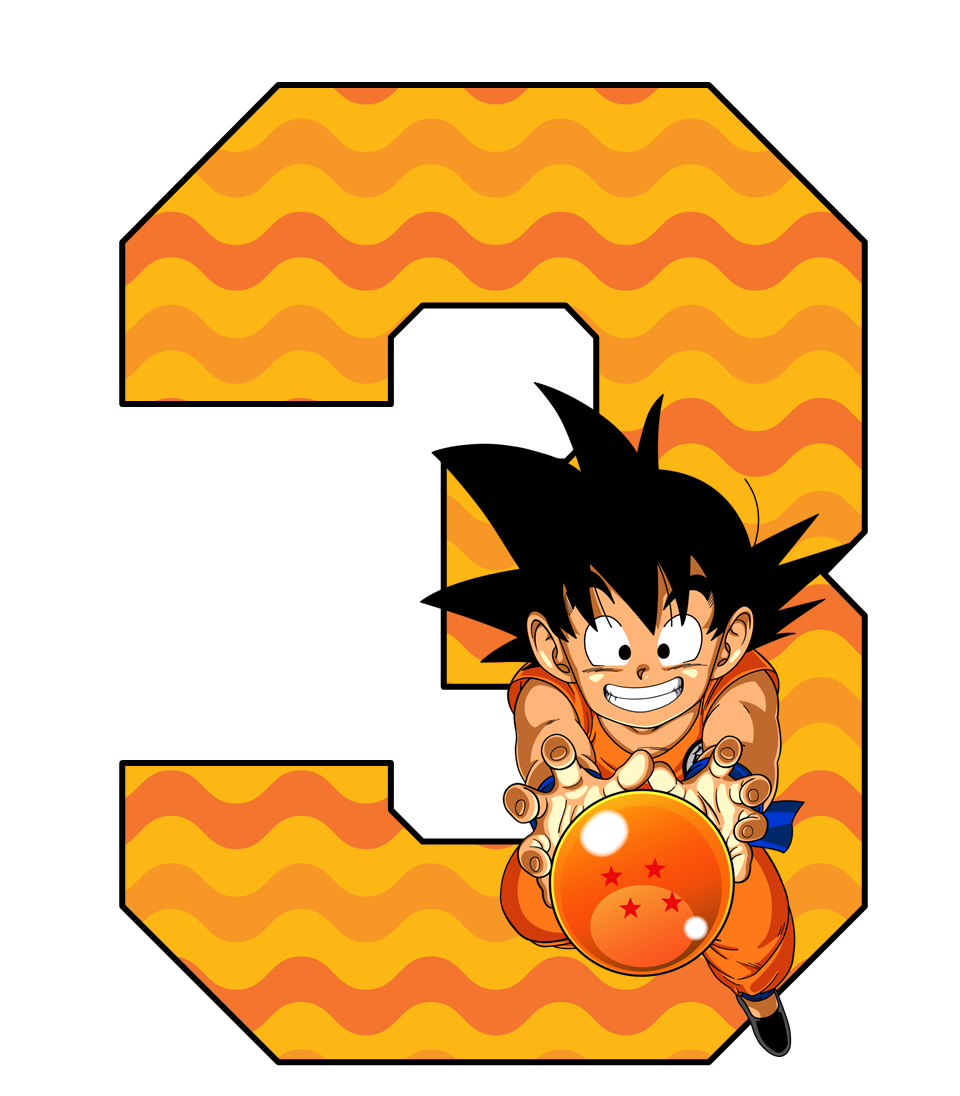 Kits imprimibles gratis : Números Dragon Ball Z para imprimir