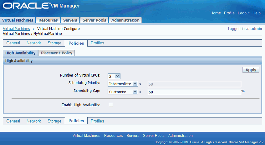 Yeonki's Cloud: Oracle VM: Dynamic Resource Management