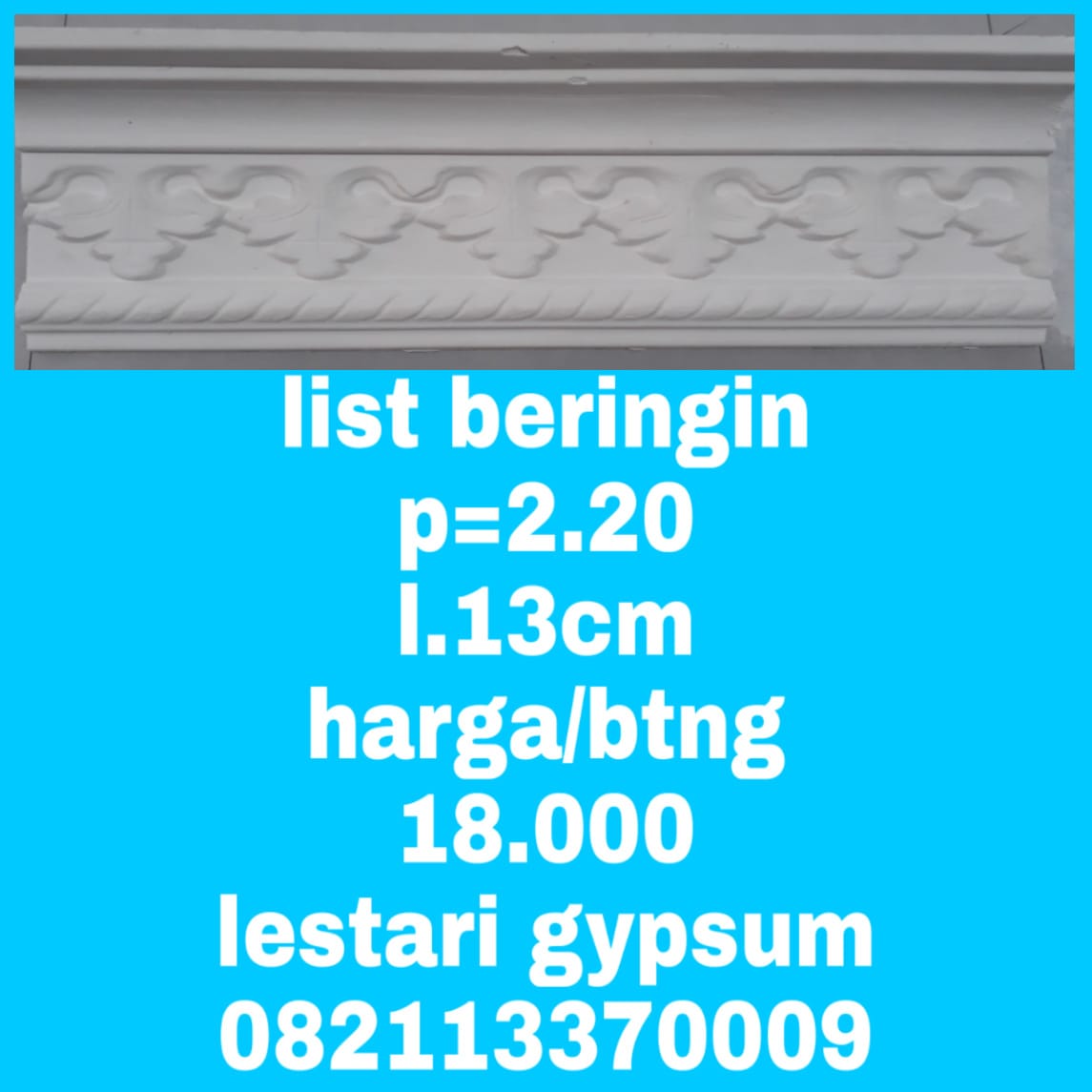 Daftar Harga List Gypsum: Contoh List Profil Gypsum Kota wisata