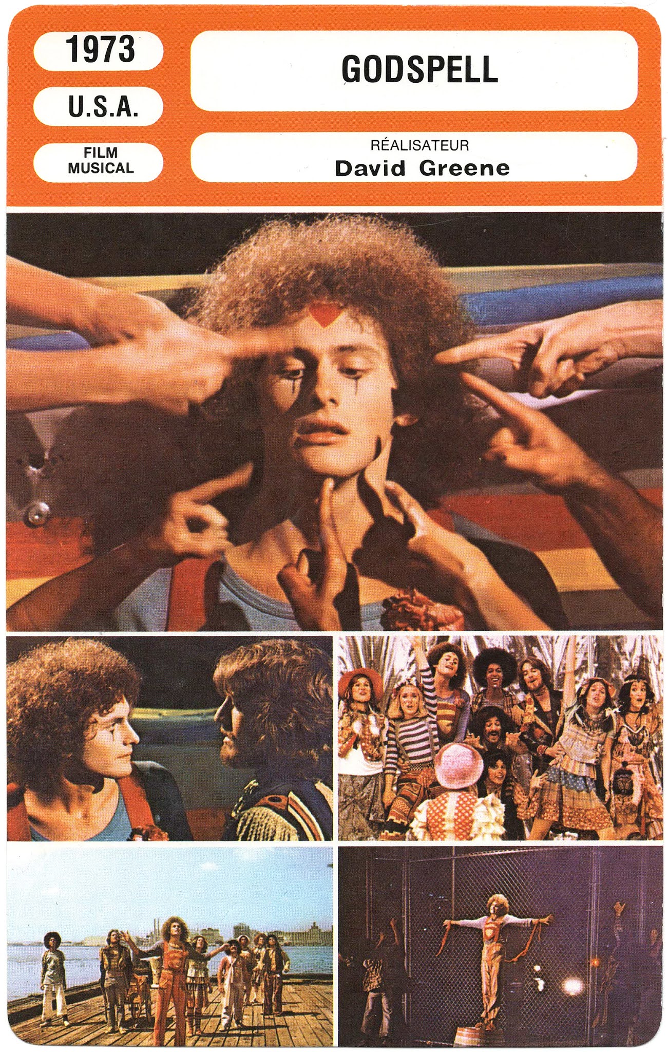 Papergreat: Monsieur Cinéma card for "Godspell"