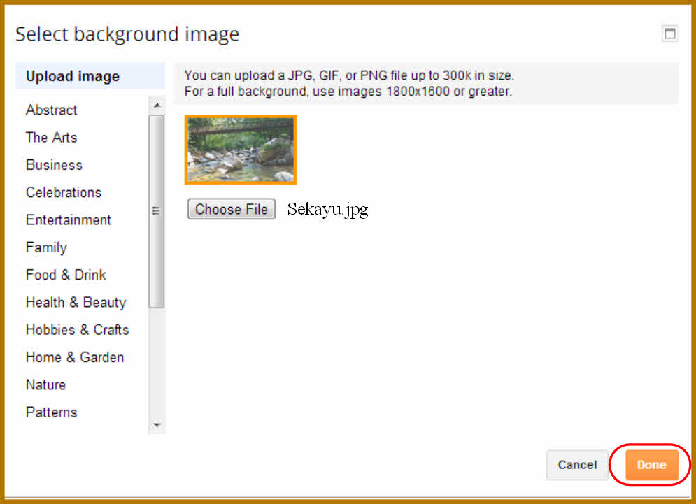Tips Hias Blog: LANGKAH 6C - MEMBUAT BACKGROUND - UPLOAD IMAGE NOT TILING