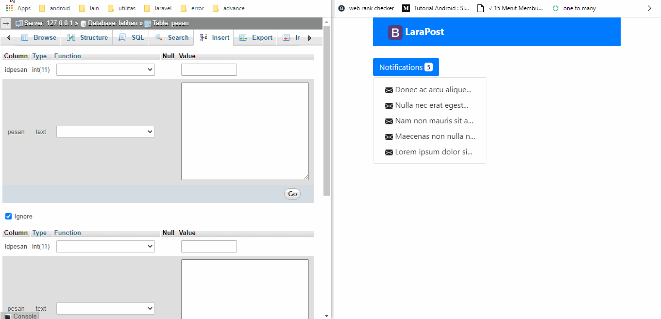 Membuat Notifikasi Realtime dengan php dan Jquery - Sahretech