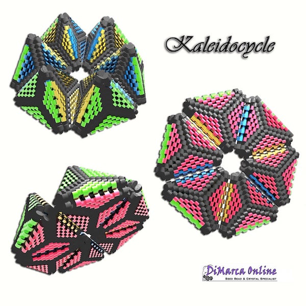 DiMarcaOnline's Beaded Kaleidocycles and Bangle Tutorials / The Beading Gem