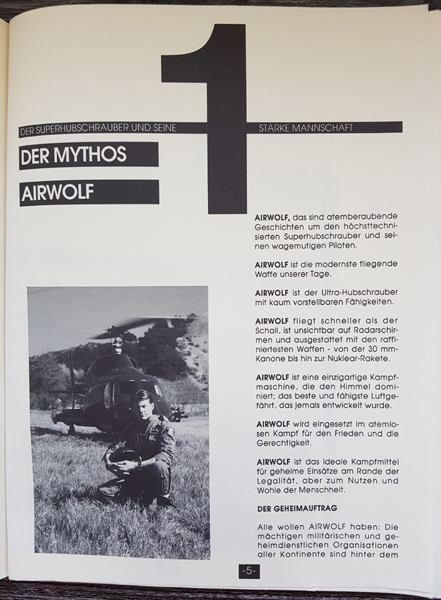 The Airwolf UPC Serial & Merchandise Database: Airwolf Das Buch (GERMAN ...