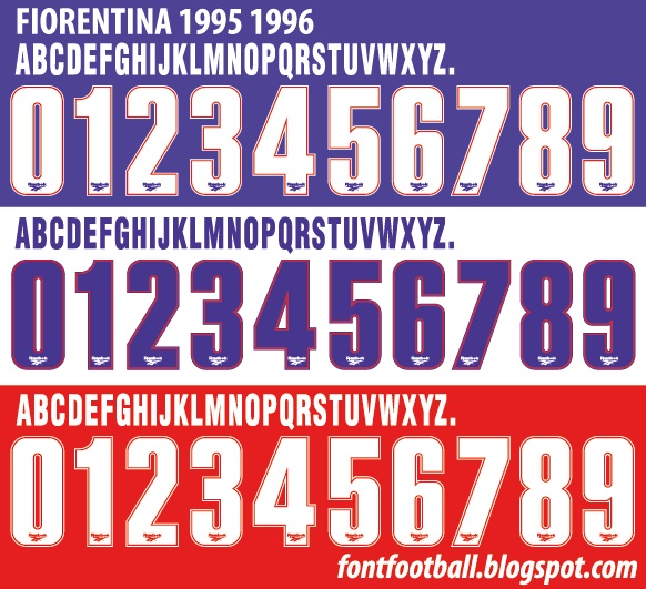FONT FOOTBALL: Font Vector Fiorentina 1995 1996 kit