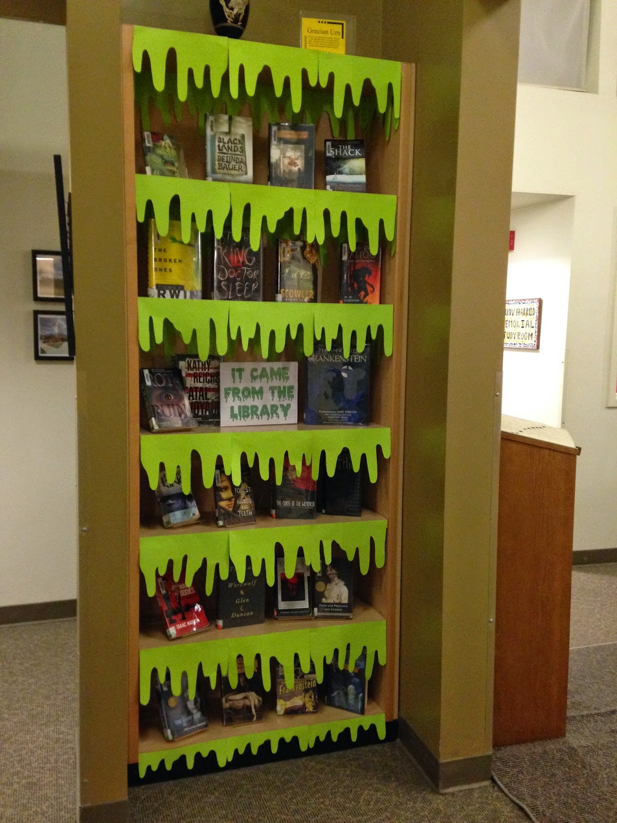 Librarian on Display: October: Halloween Slime Display
