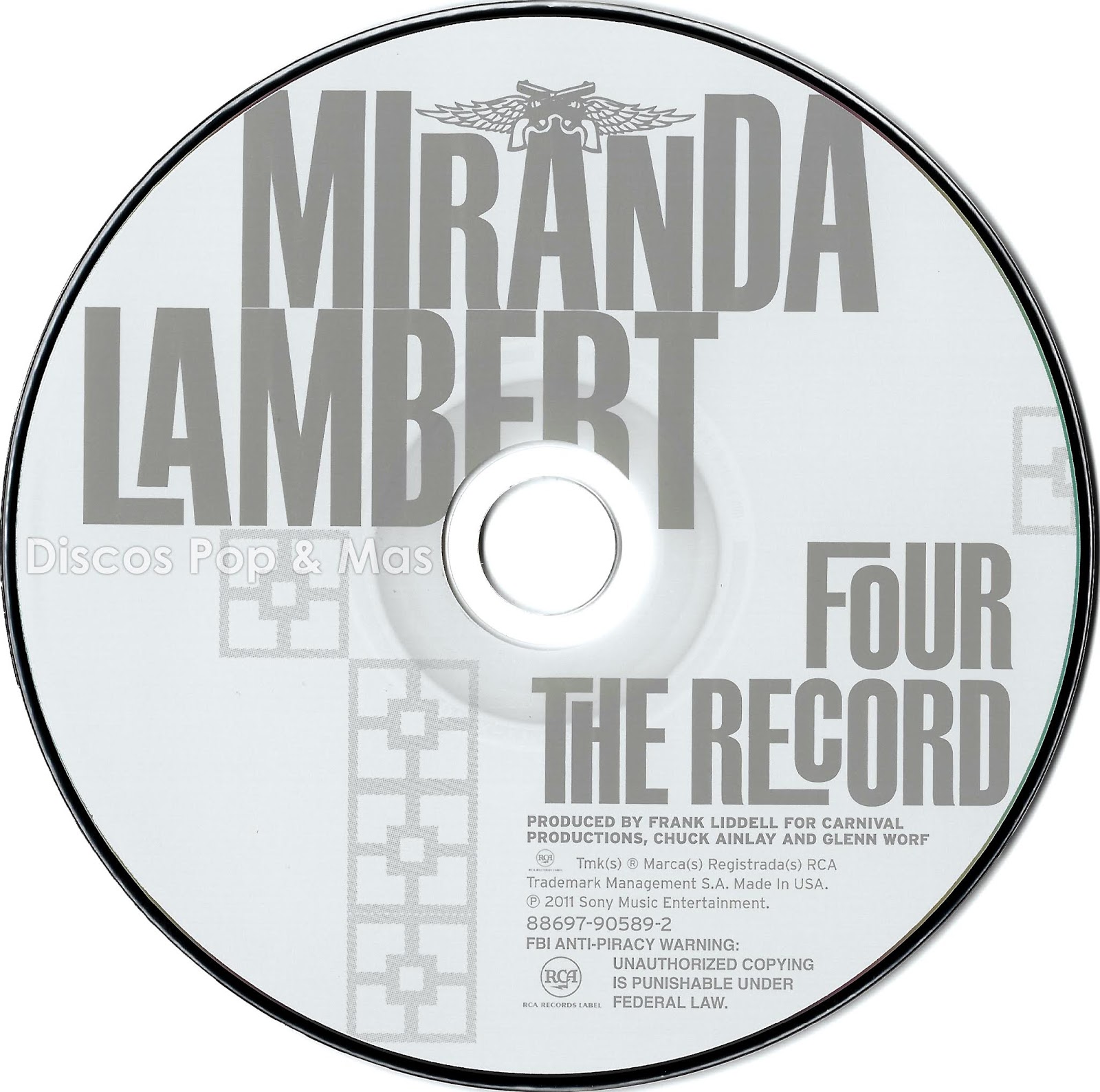 Discos Pop & Mas: Miranda Lambert - Four the Record