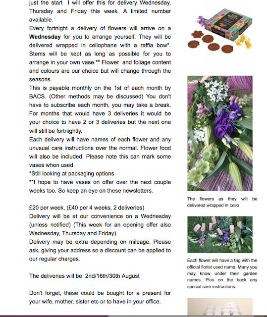 Sandra's Flower Studio Newsletters - WEDDING FLOWERS