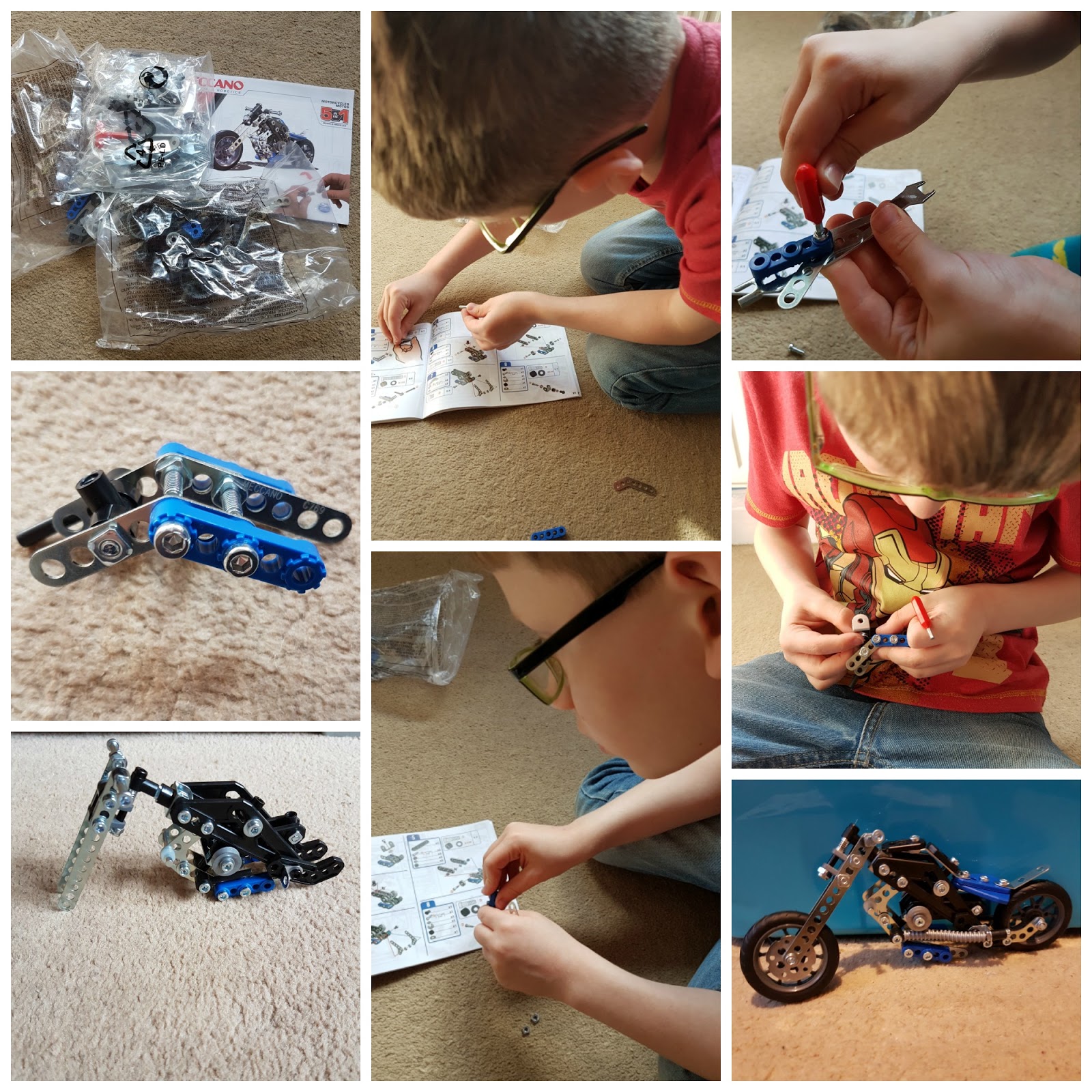 Meccano 5 in 1 Motorcycle Set Review - My Three and Me