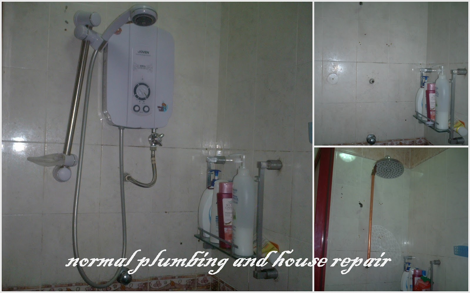 NORMAL PLUMBING: PENUKARAN SHOWER MANDI AIR PANAS KEPADA AIR BIASA