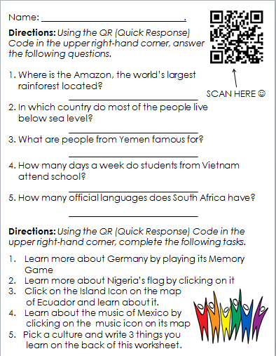 Olivia's Exciting Elementary : QR Code Lesson Activity