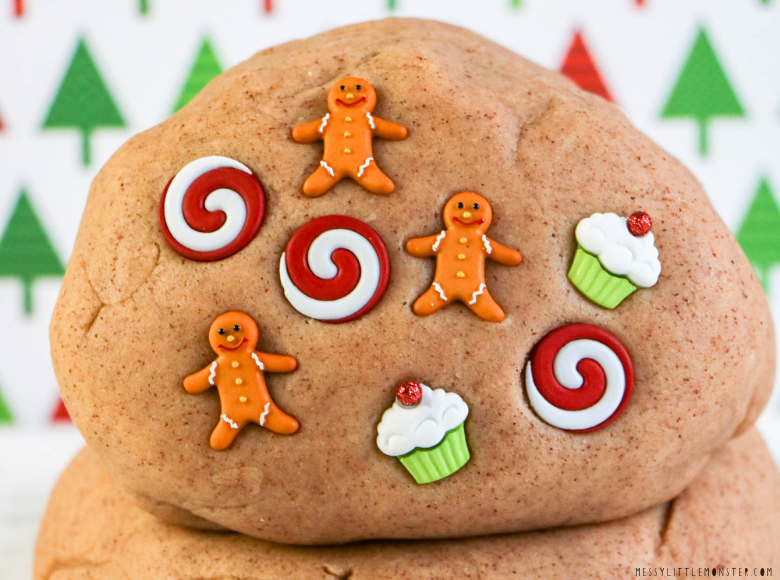 Gingerbread playdough - Messy Little Monster