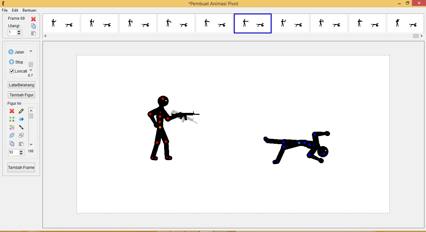 CARA MEMBUAT ANIMASI PADA PIVOT STICKFIGURE ANIMATOR