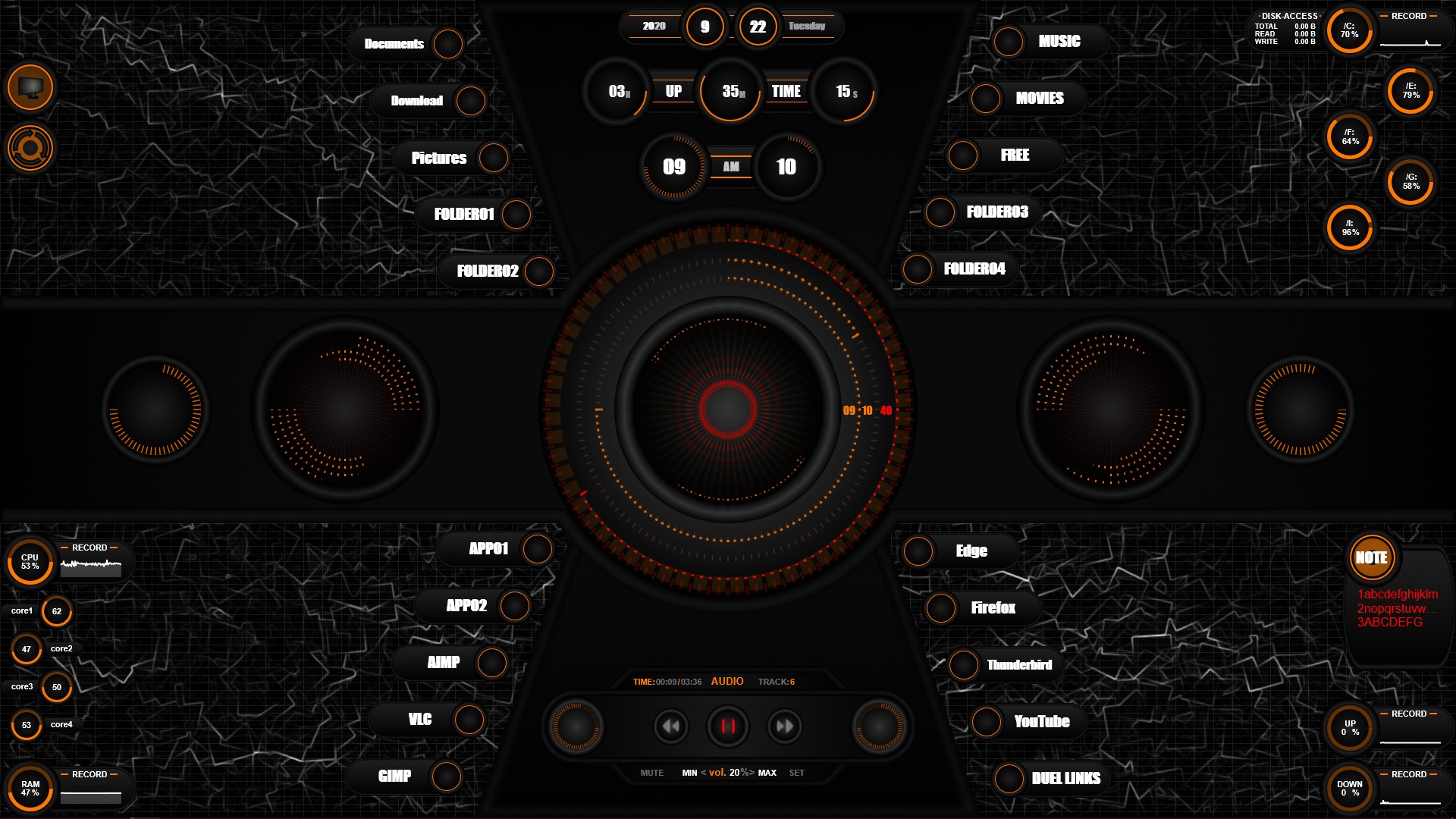GUNPLA-Linux: Rainmeter