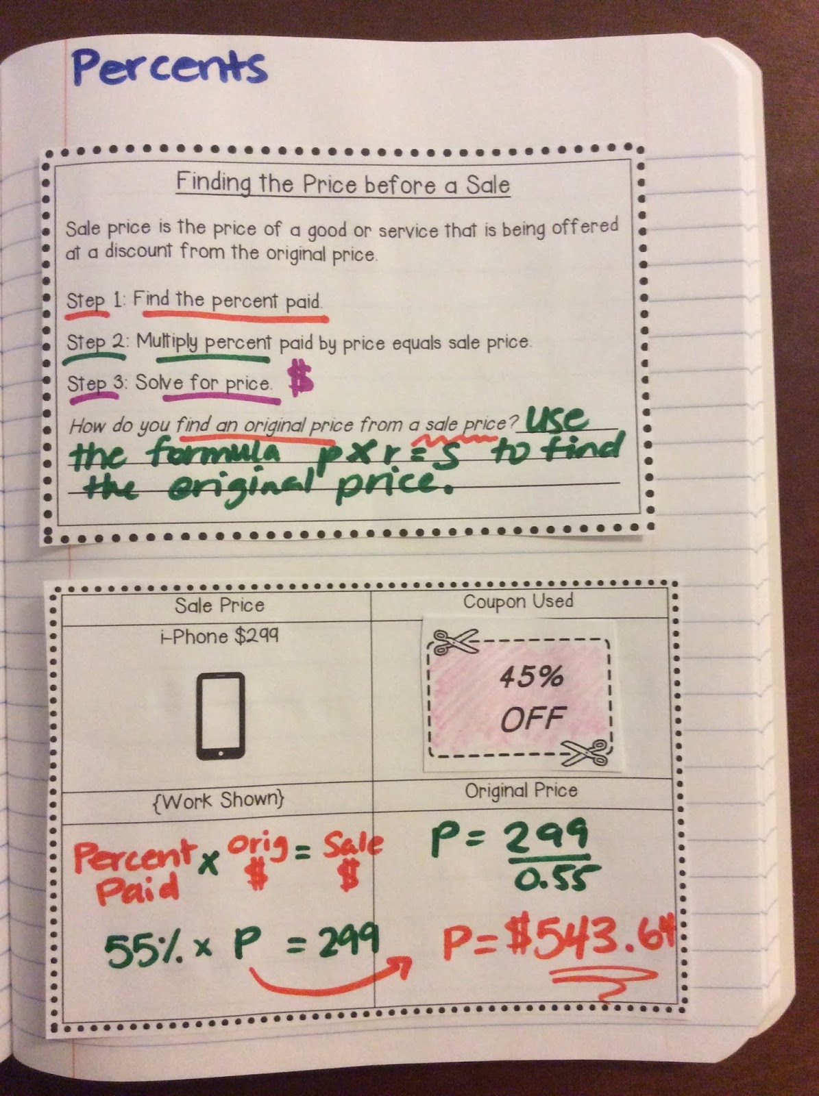 Kelly McCown: Teaching Percents Decimals Fractions