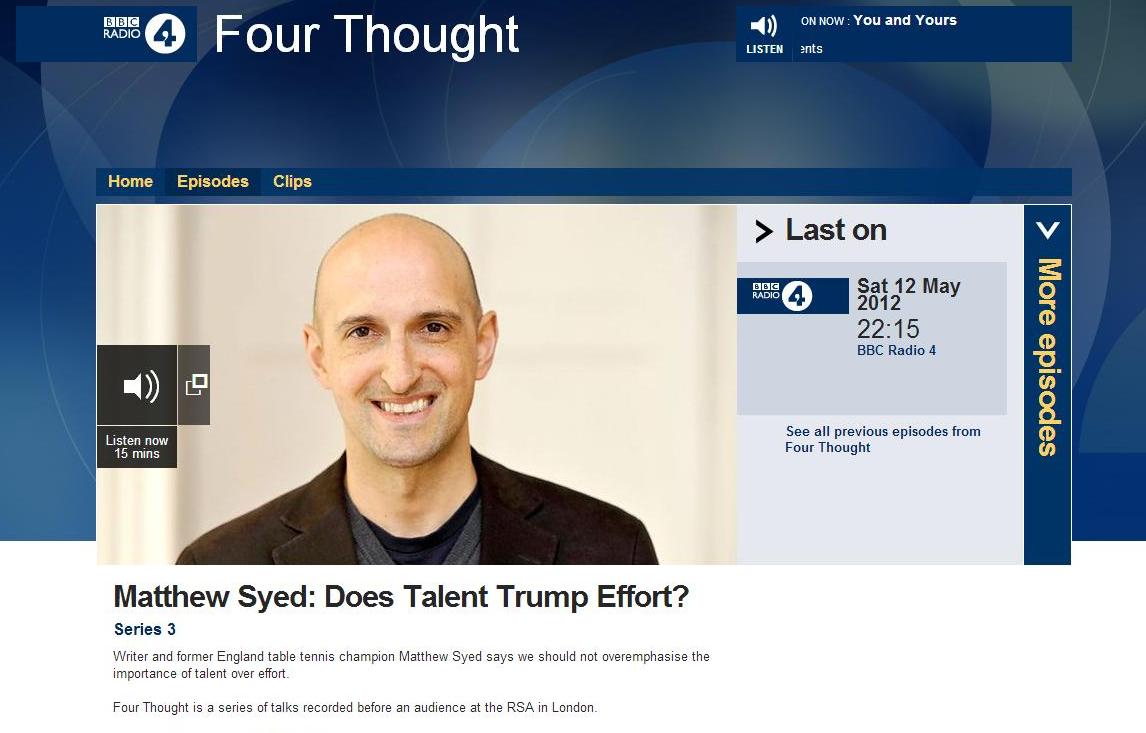 Brian John Spencer: Matthew Syed - The Growth Mindset