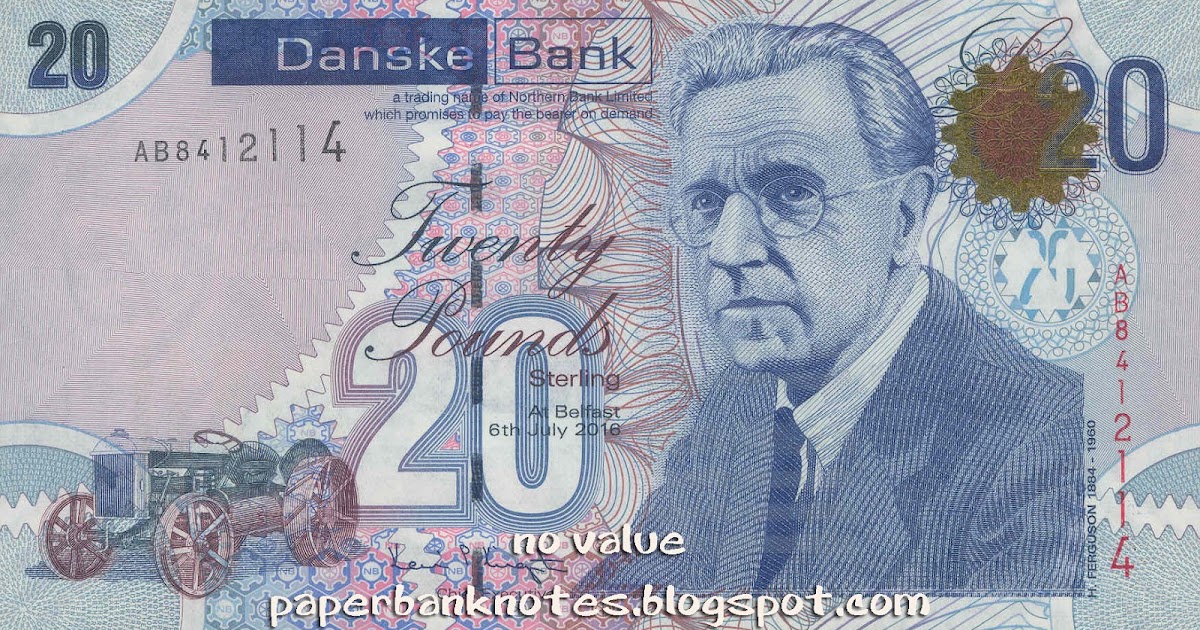europe: Northern Ireland, Danske Bank - £20 Dated 2016 Reprint