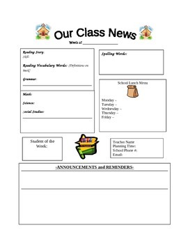 Weekly Letter To Parents Template ~ Resume Letter