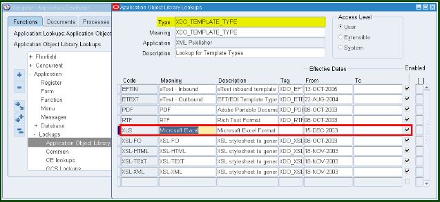 Blog: How to enable microsoft excel template in oracle application R12