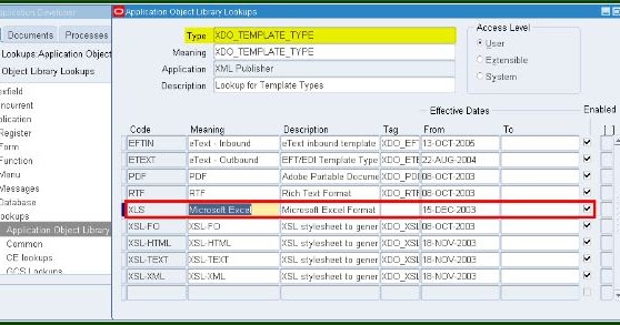 Blog: How to enable microsoft excel template in oracle application R12