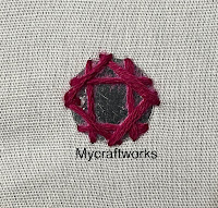 MY CRAFT WORKS: Mirror Work - 1, Easy mirror work for beginners