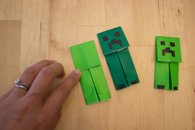 How to Fold Origami Minecraft Creepers (Easy and less than 5 minute ...
