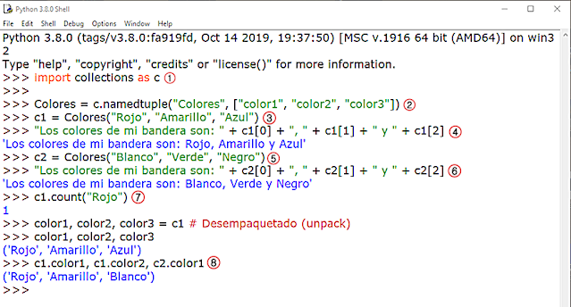 APRENDER A PROGRAMAR CON PYTHON: NAMEDTUPLES