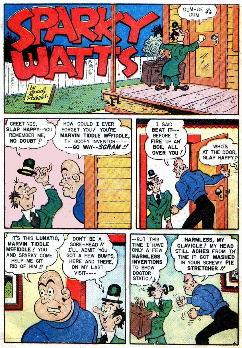 Pappy's Golden Age Comics Blogzine: Number 1280: More Sparky malarkey
