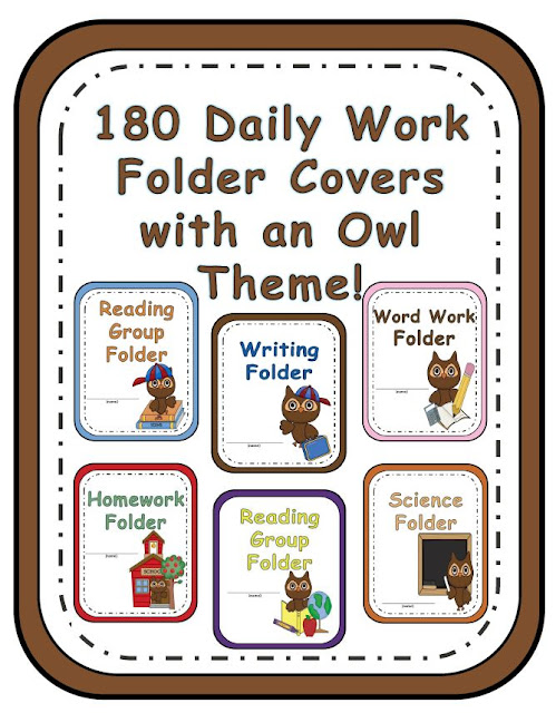 Owl Themed Student Binder Covers For Your Classroom Organization - Fern ...