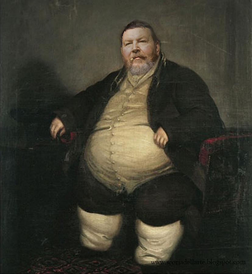 Ritratto di Daniel Lambert, in arte Giuliano Ferrara-Artista sconosciuto