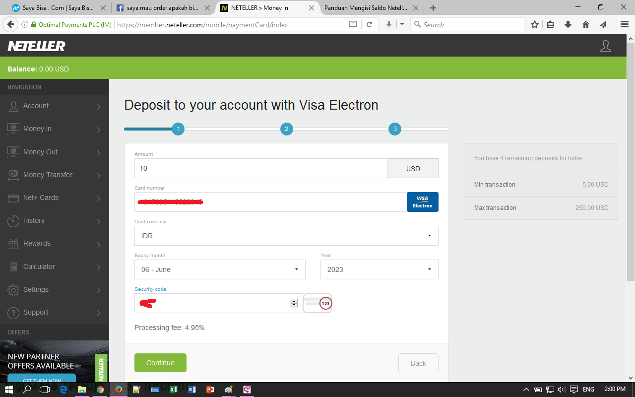 Cara Deposit Neteller dengan Bank Mandiri By VISA ~ Technology ...