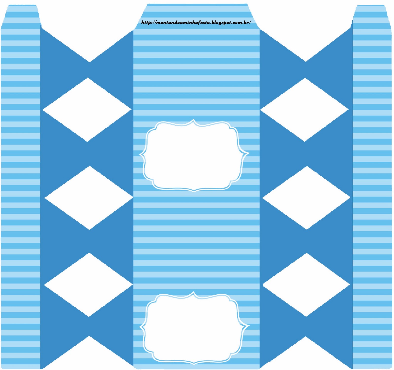 Blue Stripes and Light Blue: Free Printable Boxes. | Oh My First Communion!
