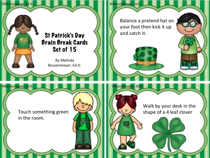 St. Patricks Day Brain Breaks | Peaceful Playgrounds | Recess Doctor Blog